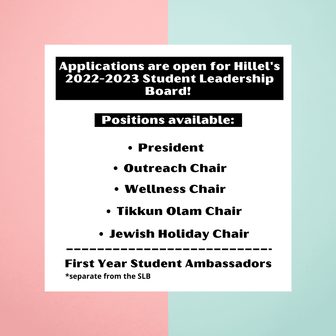 Student Leadership Board & 1st Year Student Ambassador Applications